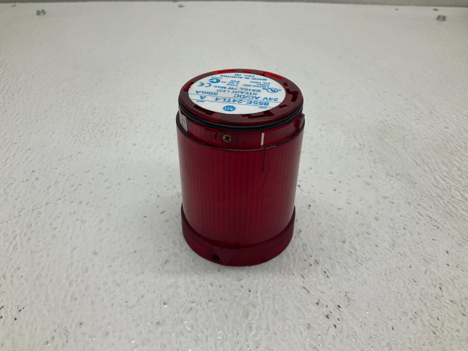 Allen Bradley 855E-24TL4 Red Stack Light 24V AC/DC Ser. A 855E24TL4 ...