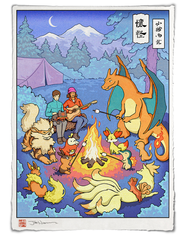Pokemon Campfire Stories Charizard Pocket Japanese Poster Print Art ...