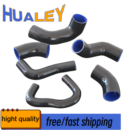 Black Silicone Intercooler Turbo Hose Kit for Mitsubishi Lancer EVO 7 8 ...