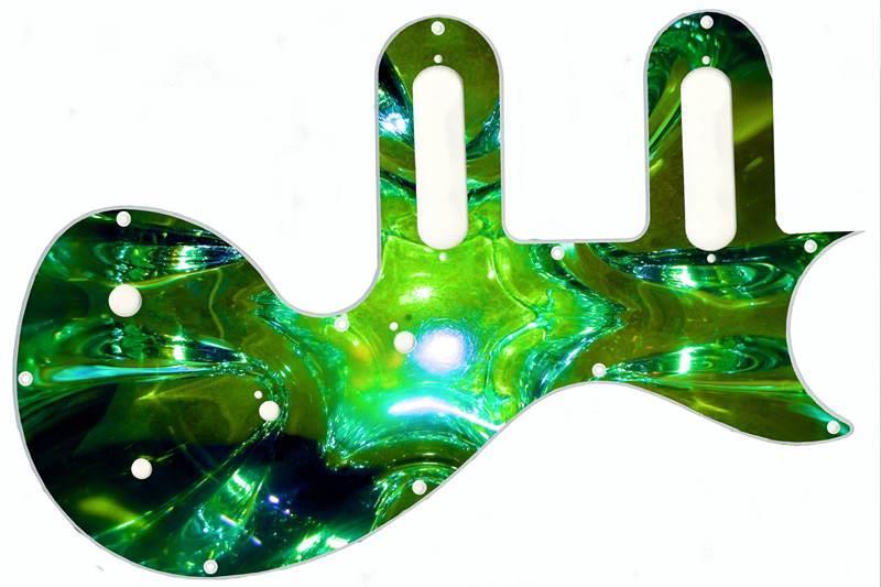 Pickguard Epiphone Les Paul SL Graphical Graphic Scratchplate Green ...