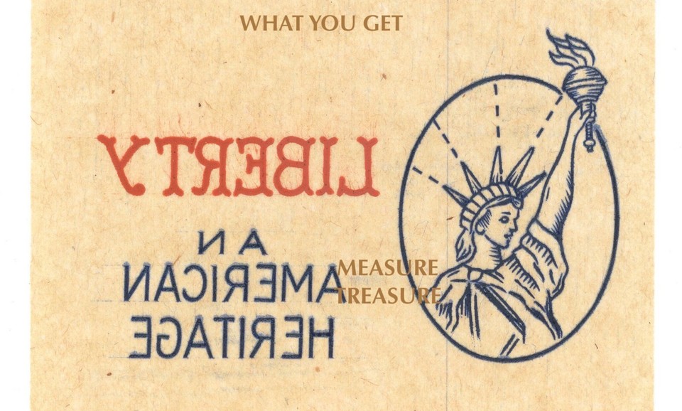 C.1942 WW2 STATUE LIBERTY b PATRIOTIC EMBLEM PROPAGANDA NOS HEAT ...