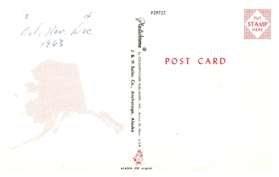 AK Alaska 49th State Points of Interest Map Chrome Postcard | eBay