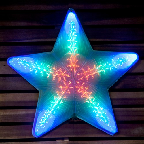 Multicolour FLASHING STAR Digital LED Hanging Outdoor Christmas Xmas ...