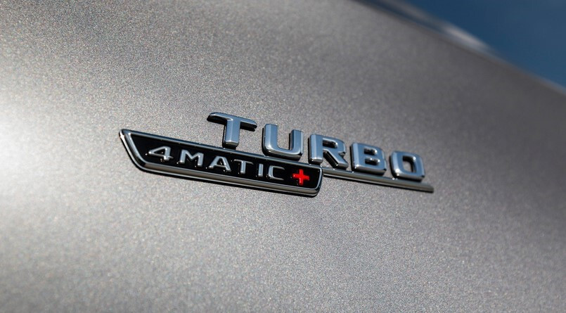 2x Mercedes Chrome Turbo 4matic+ Side Badge for Mercedes A45S CLA45S ...