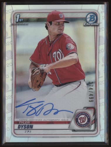 2020 Tyler Dyson Bowman Chrome Refractor Auto RC 374/499 #CPA-TDY (D86 ...