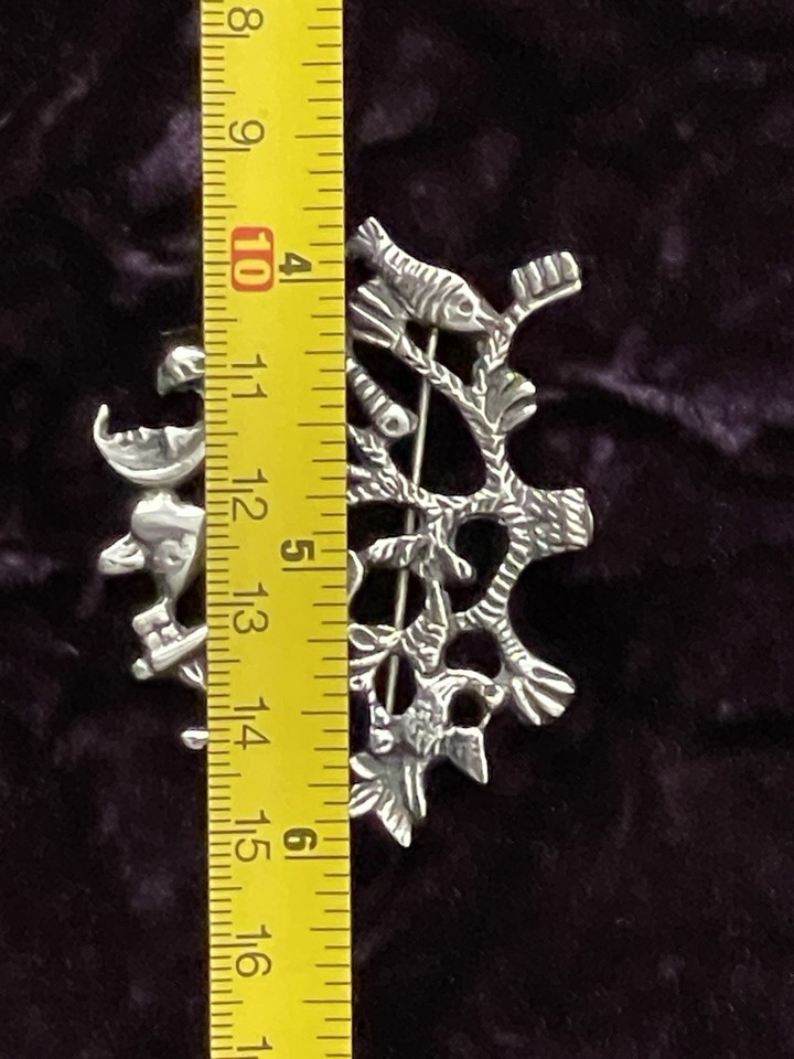 Antique Sterling Silver Cimaruta Broach Pin (Sprig Of Rue) 30s Peruzzi ...