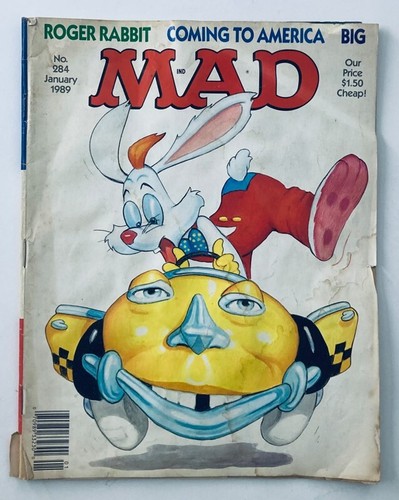 Mad Magazine January 1989 No. 284 Roger Rabbit Coming to America 2.0 GD ...