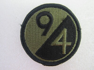US Army 94th Infantry Subdued Sew On Shoulder Patch Insignia Vintage ...