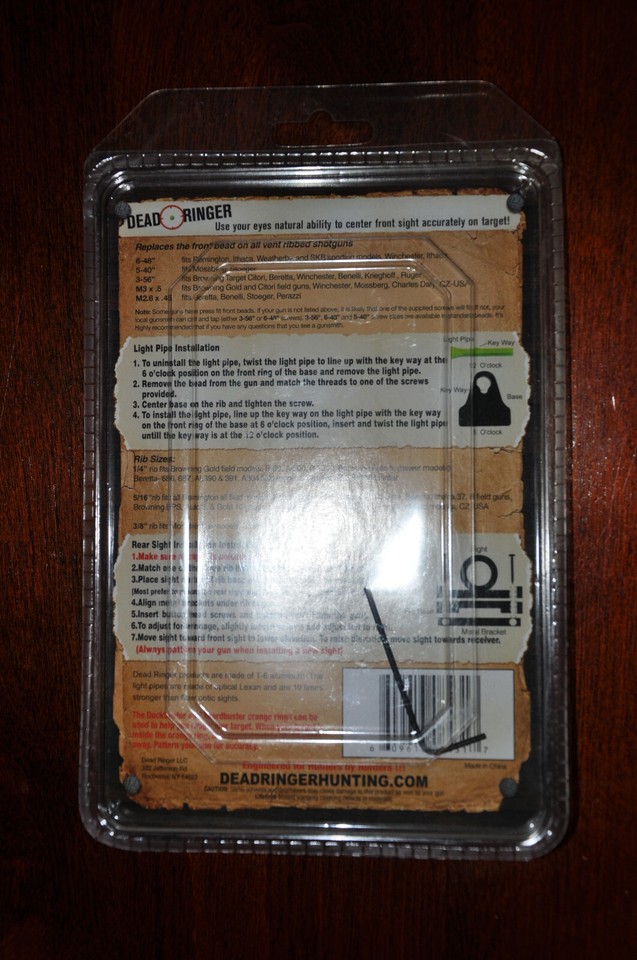 Dead Ringer Duck Buster Shotgun Lexan Orange/Green, Alum Black | eBay