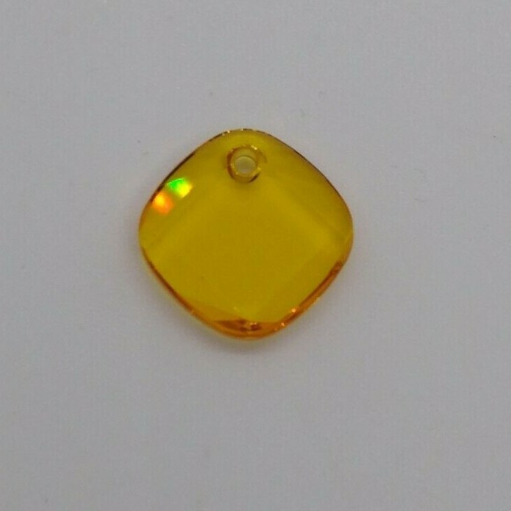 Swarovski Crystal Light Topaz 18mm Metro 6058 Pendant; Yellow; Diamond ...