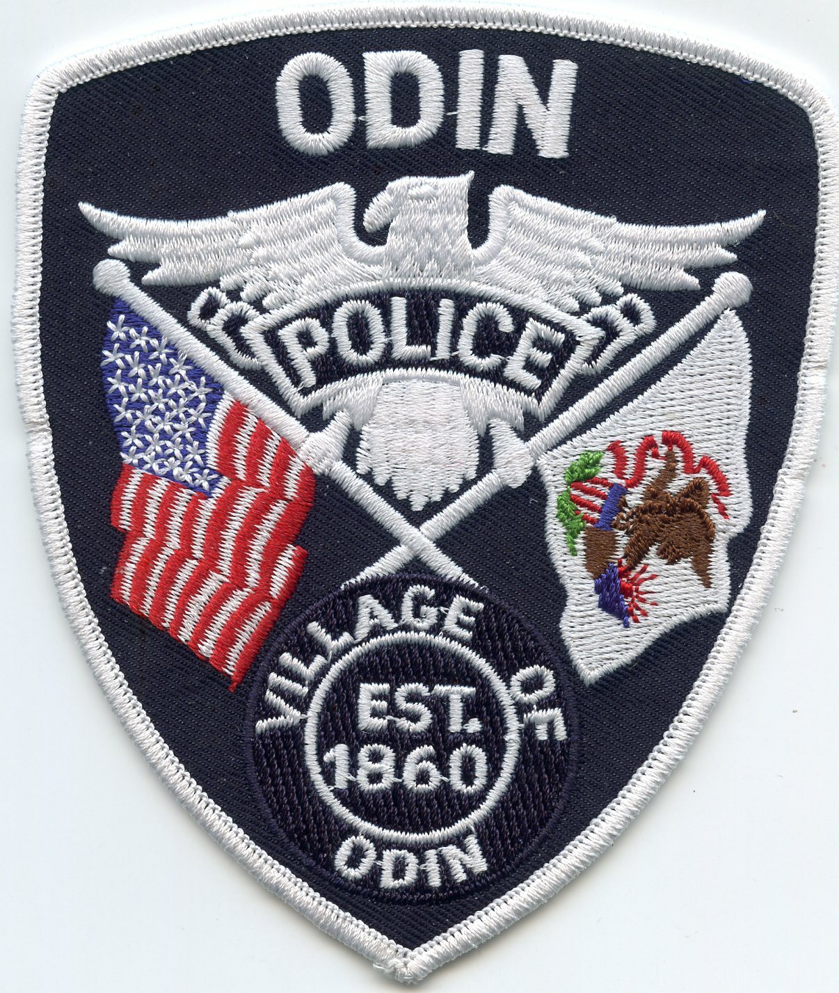 ODIN ILLINOIS IL state flag POLICE PATCH | eBay