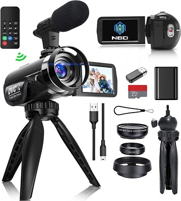 Video Camera 42MP 18x flip screen YouTube professional camcorder w ...