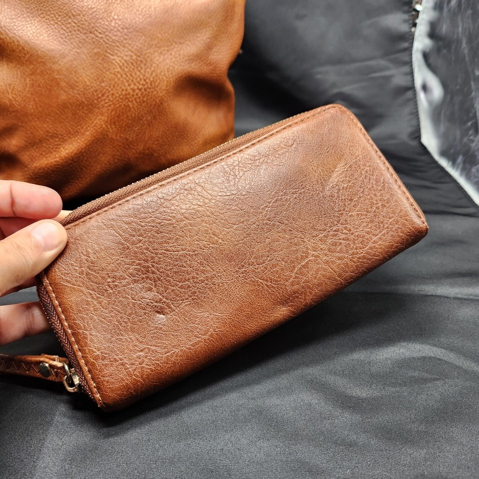 Women's Cinnamon Brown Unbranded Clutch Purse With Detachable Strap And ...