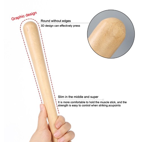Natural Wooden Acupoint Tapping Massage Hammer Stick Body Meridian ...