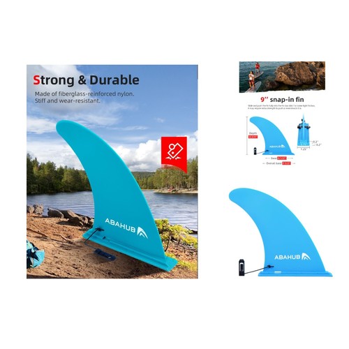Easy-Install 9'' SUP Fin - Durable Fiberglass Construction for All ...