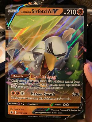 Galarian Sirfetch'd V swsh043 Large Promo Card | eBay