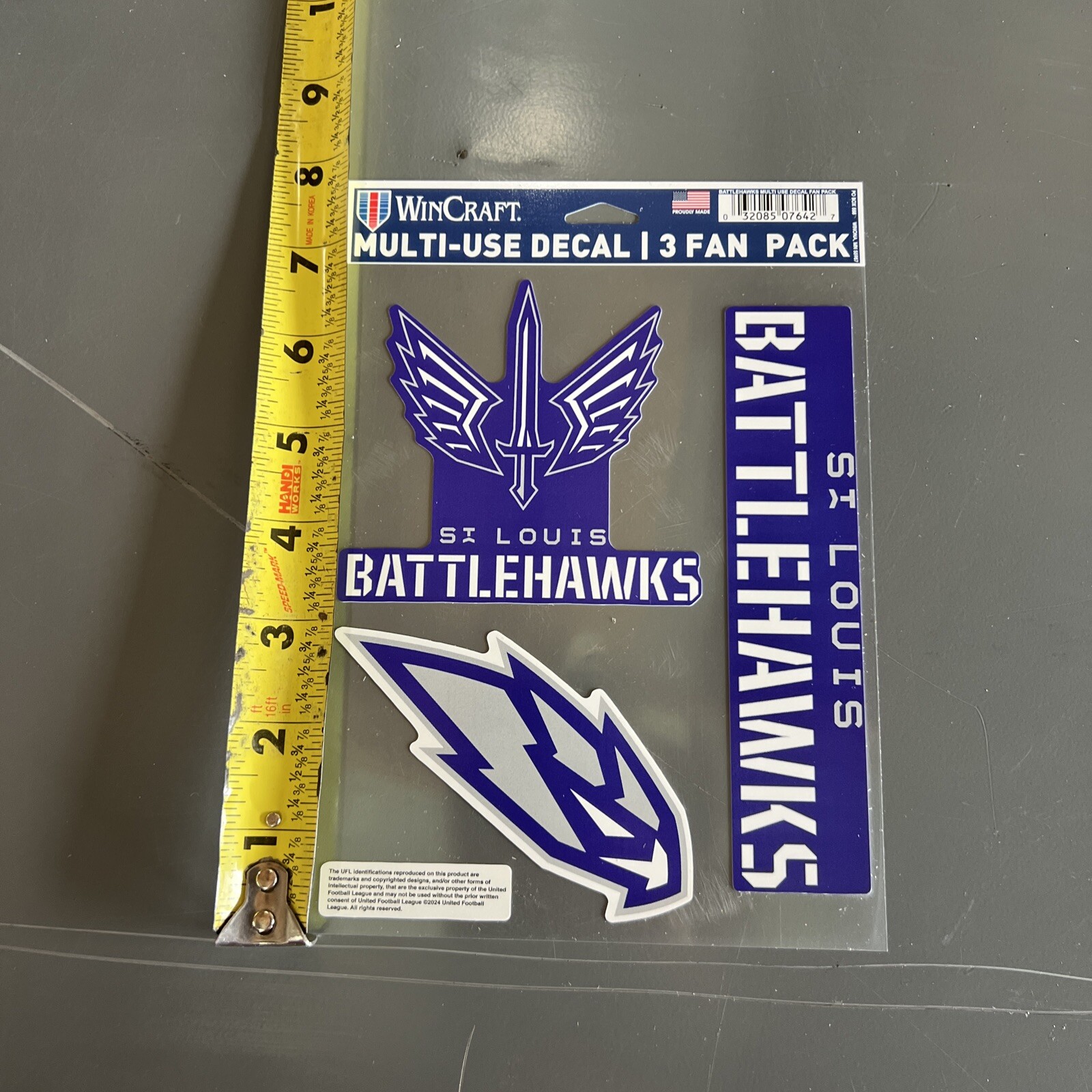 3 Pack St. Louis Battlehawks XFL Football Color Sports Decal Sticker ...