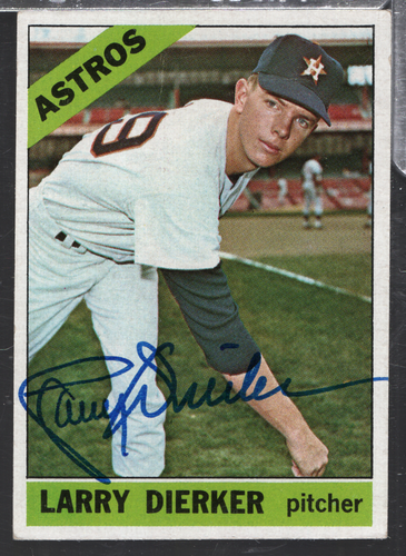 Larry Dierker Astros Autographed 1966 Topps #228 w/COA 110923NPCD204 | eBay