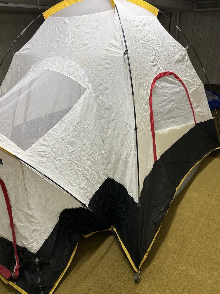 NICE! Sears Hillary Tent Black, Red And Yellow - 4 Person | eBay
