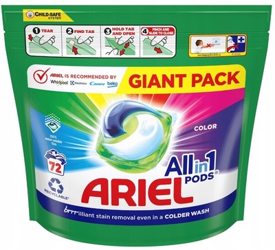 Ariel Capsule Colorato Lavaggio 72 Pezzi - Detergente efficace | eBay