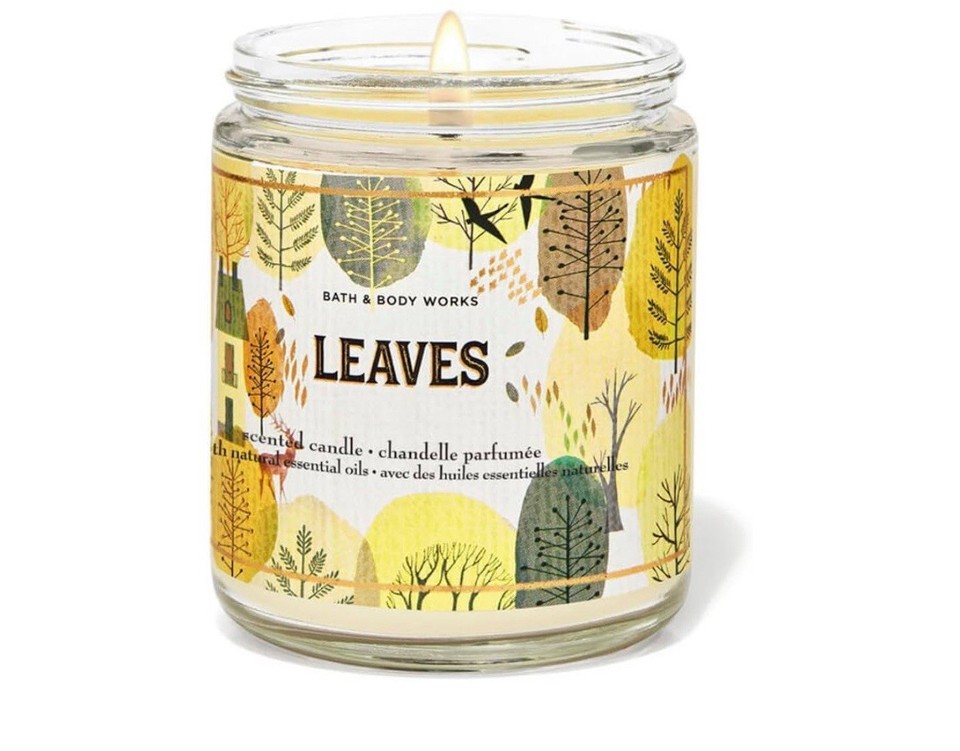 Bath & Body Works Leaves Candle 7 oz Single Wick Candle x4 | eBay