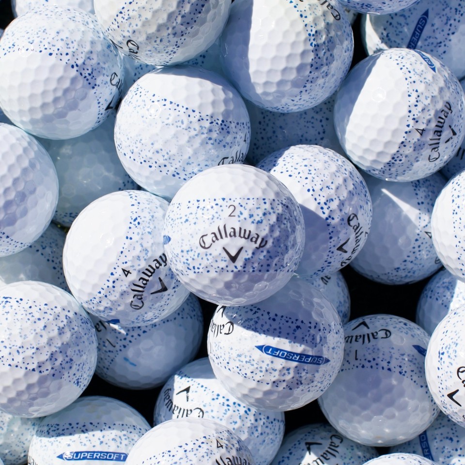 24 Callaway Supersoft Blue Splatter 360 Used Golf Balls 5A/4A - FREE ...