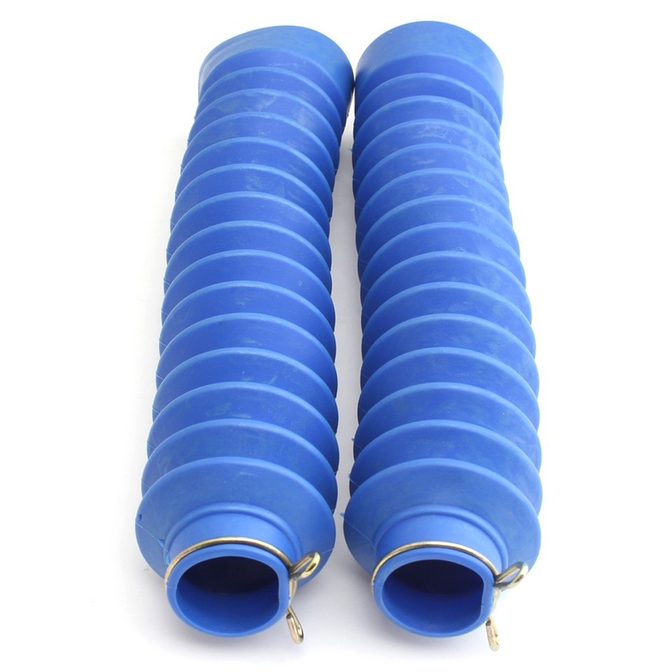 1 Pair Blue Rubber Front Fits Fork Dust Cover Boots Shock Absorber ...