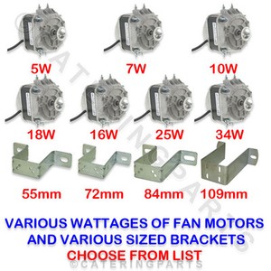 POLESTAR UNIVERSAL REFRIGERATION CONDENSER FAN MOTORS 5W-34W & BRACKETS ...