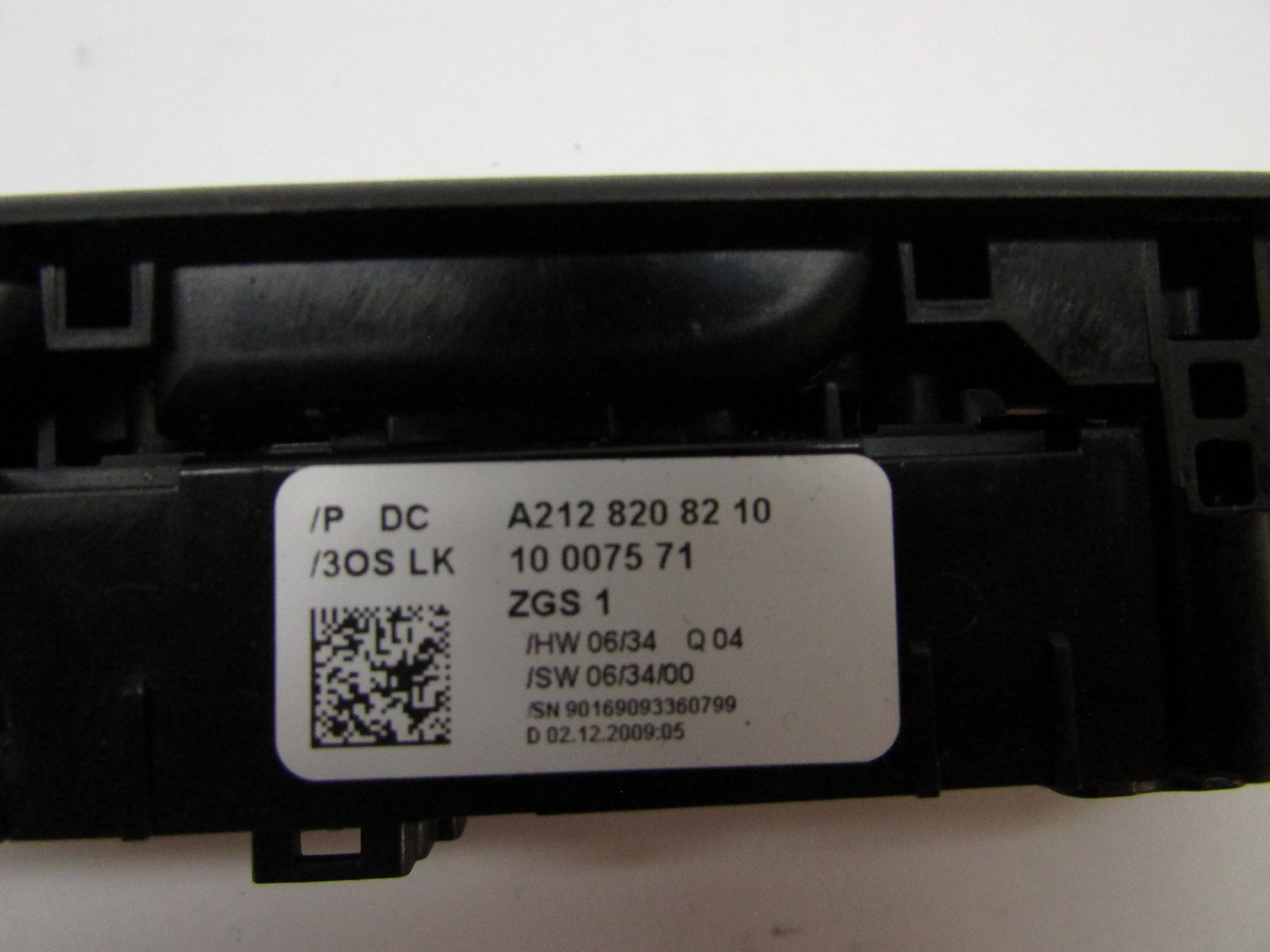 2010 MERCEDES C300 GLK MASTER WINDOW SWITCH A 212 820 82 10 OEM 10 11 ...
