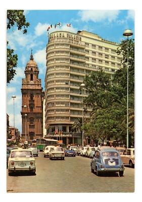 Postcard Malaga Palace Hotel and Cathedral Spain Malaga Palacio Spain ...