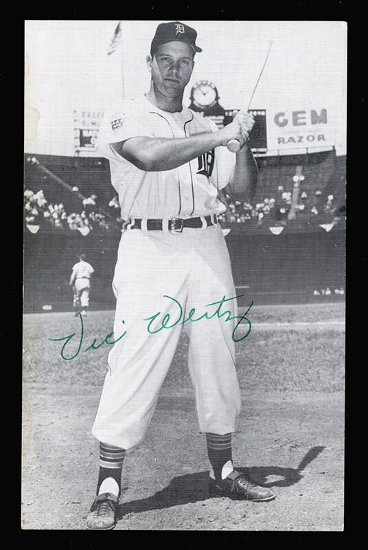 1952 VIC WERTZ AUTOGRAPHED SIGNED RPPC GEM MINT PRISTINE HQ SIGNATURE ...