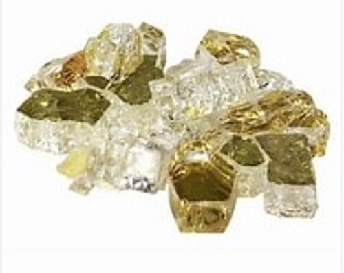 Athena 1/2" Reflective Fire Glass Amber Diamond color NEW 10lb ...
