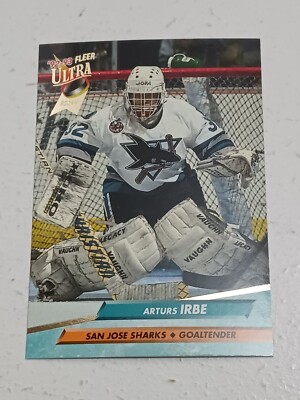 Arturs Irbe San Jose Sharks 1992 - 93 Fleer Ultra Rookie Card #401 | eBay