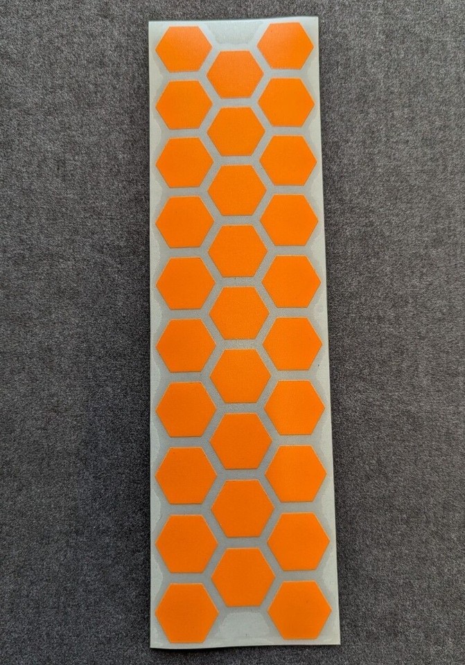 280MM X 80MM REFLECTIVE HEXAGON STICKERS - CHOOSE YOUR COLOUR | eBay UK