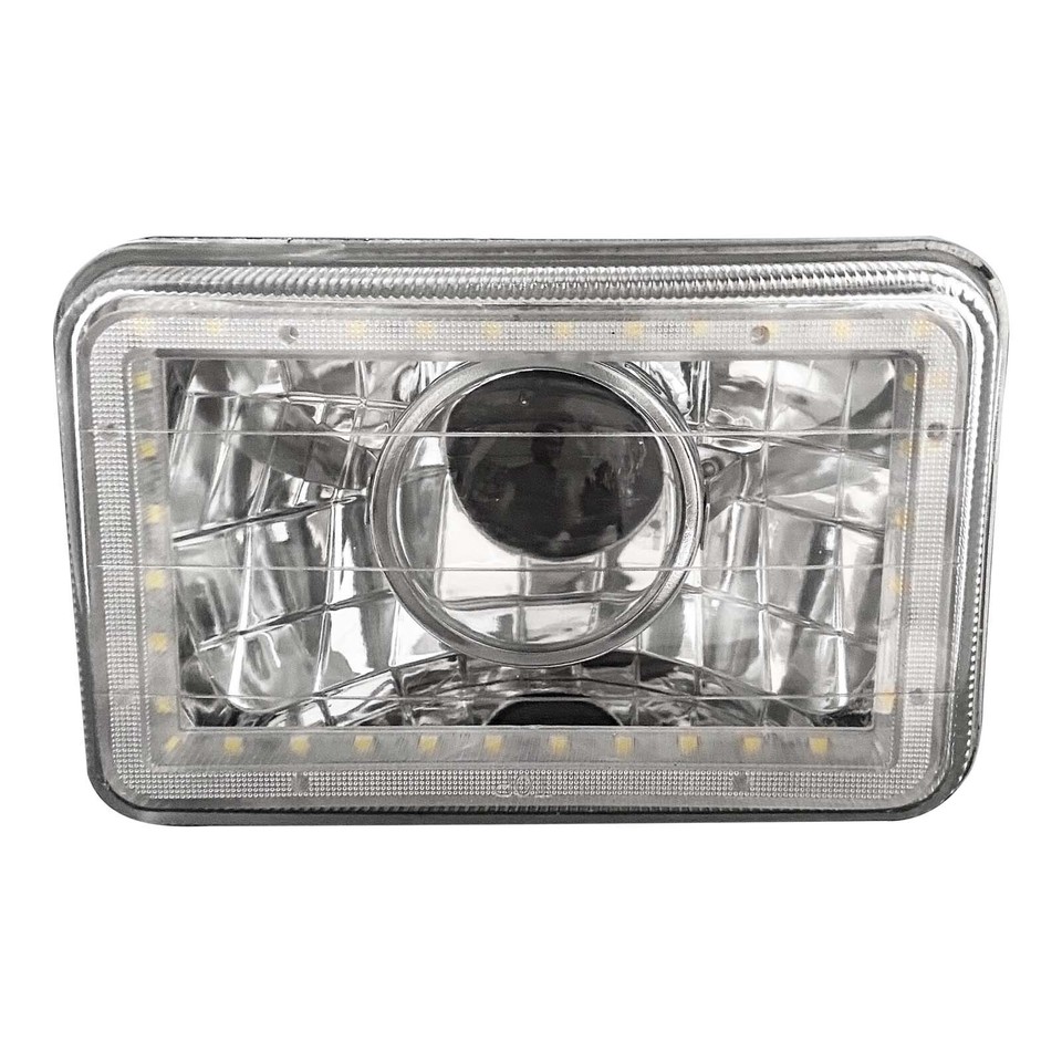 4x6" inch Headlights Headlamps Rectangle DRL For Chevy C10 Pickup truck ...