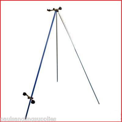 6ft 2 Fishing Rod Beachcaster Tripod Beachcasting Rest Beach Stand MP ...
