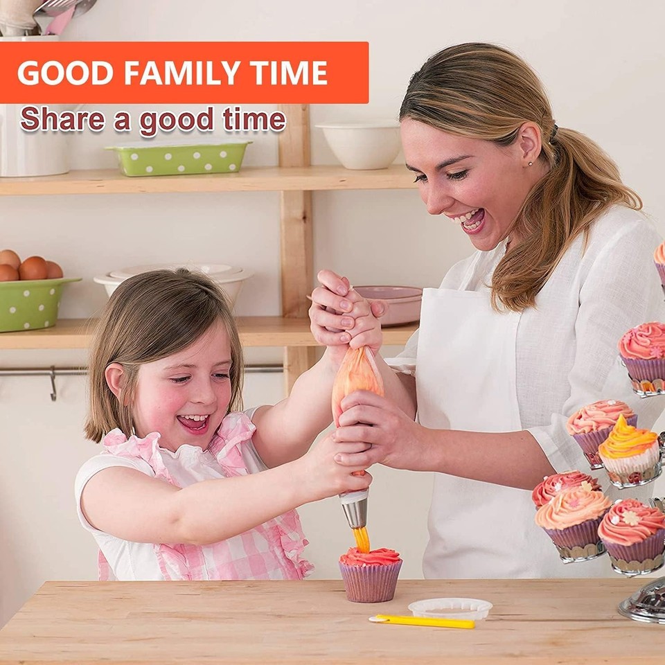 100 PCS Disposable Piping Bags Fyvadio Disposable Pastry Bags with 4 ...