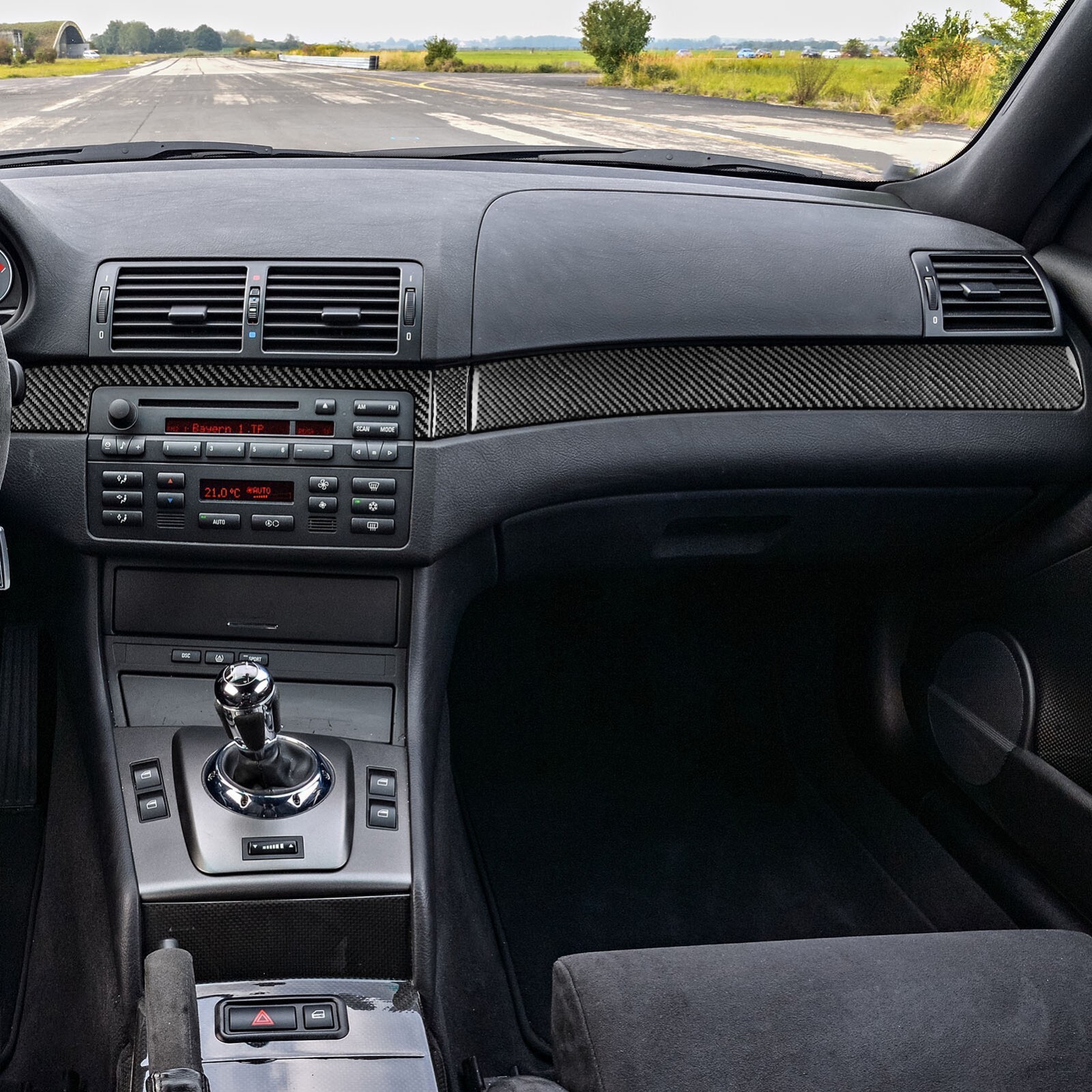 4Pcs Carbon Fiber Interior Dashboard Panel Cover For BMW 3 Series M3 ...