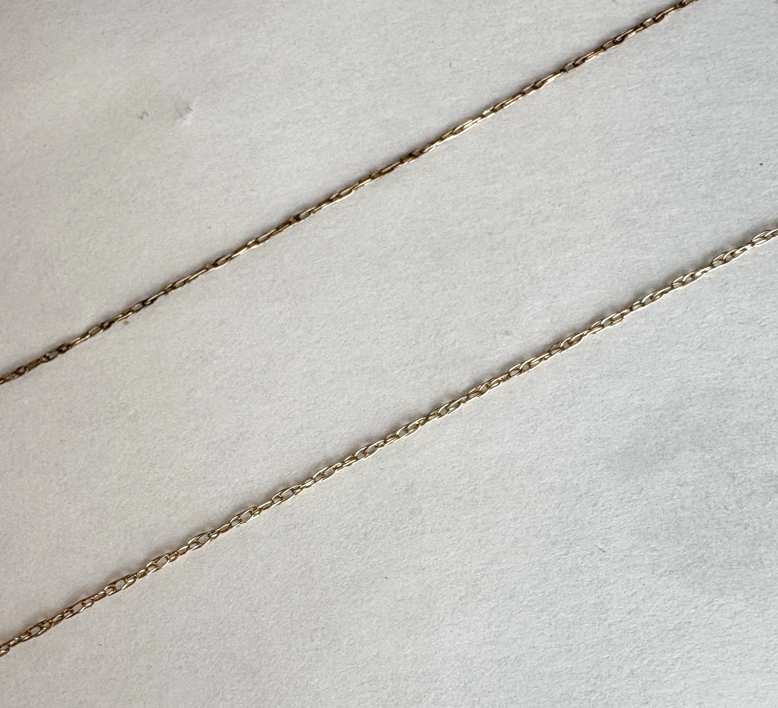 GOLD 20” 10K Necklace Chain Yellow Thin Delicate Rope Marked "CID ...