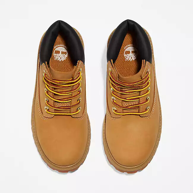 Timberland 6 Inch Premium TB012709 Boots Kids Wheat Nubuck Lace-up ...