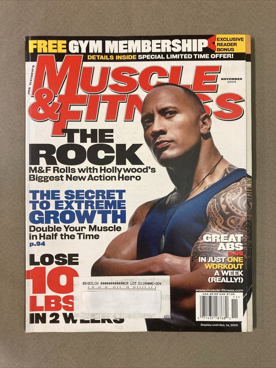 Dwayne Johnson Muscle And Fitness 2014 The Rock Shows Off His Muscles