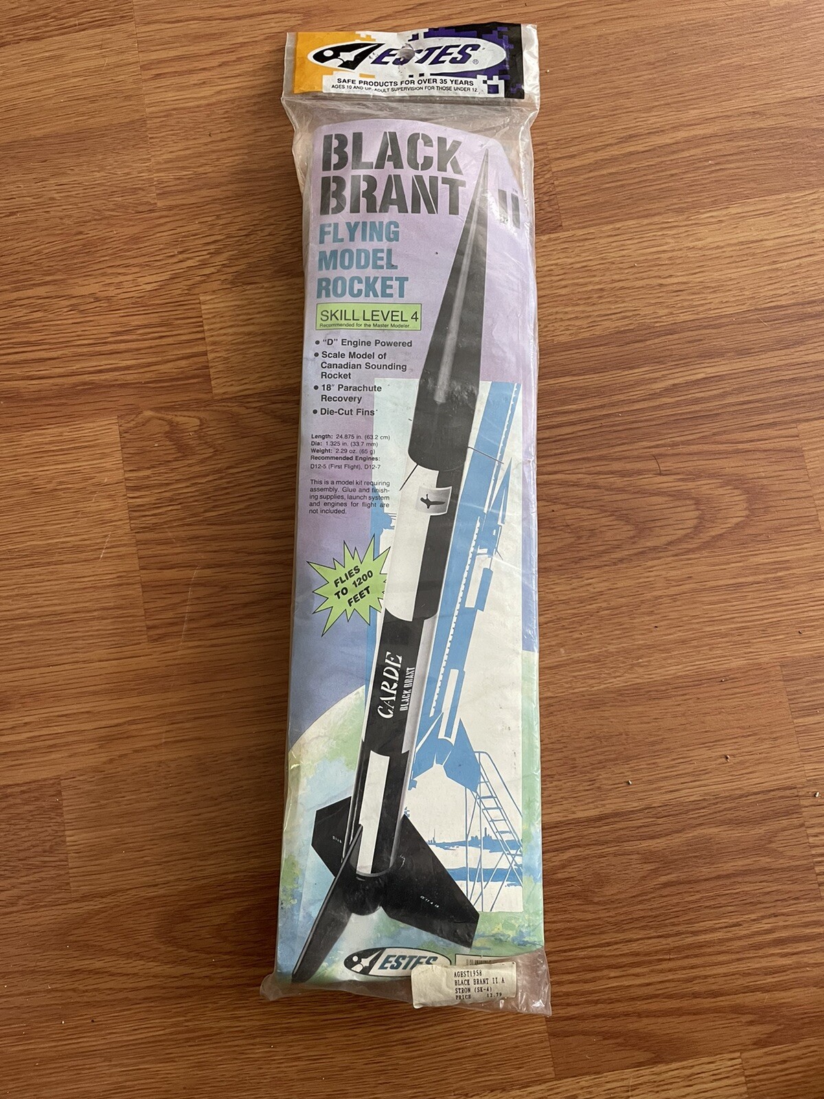 Estes Black Brant II Model Rocket #1958 - Sealed. Package Shows Some ...