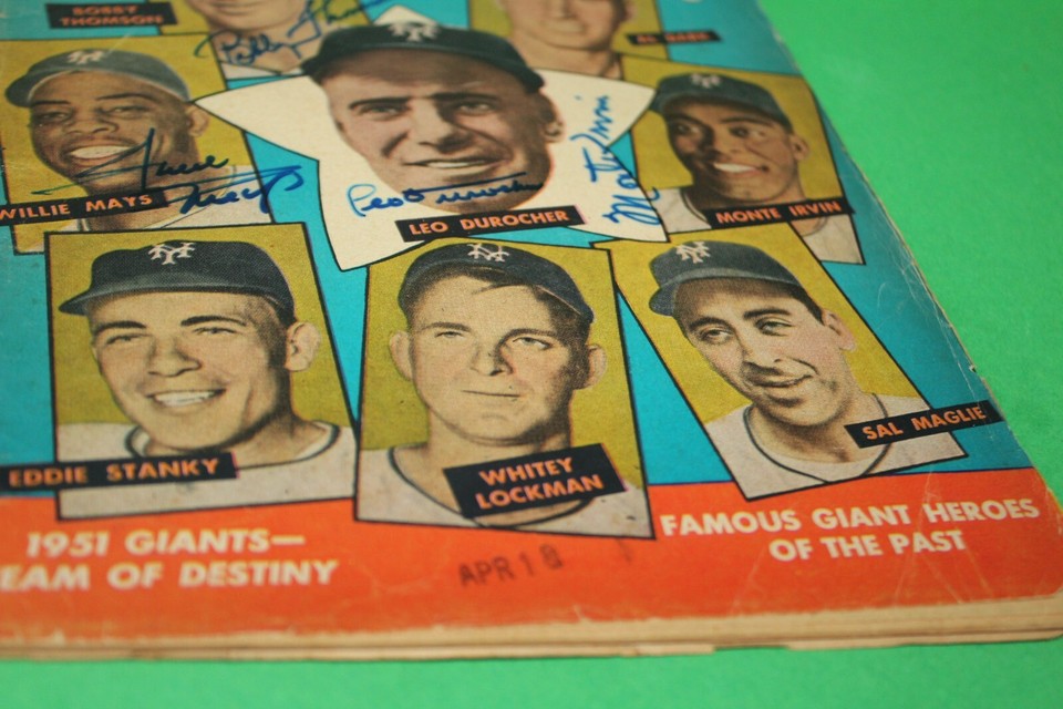 New York Giants Baseball Original 1952 Rare 5 Player Signed Booklet ...