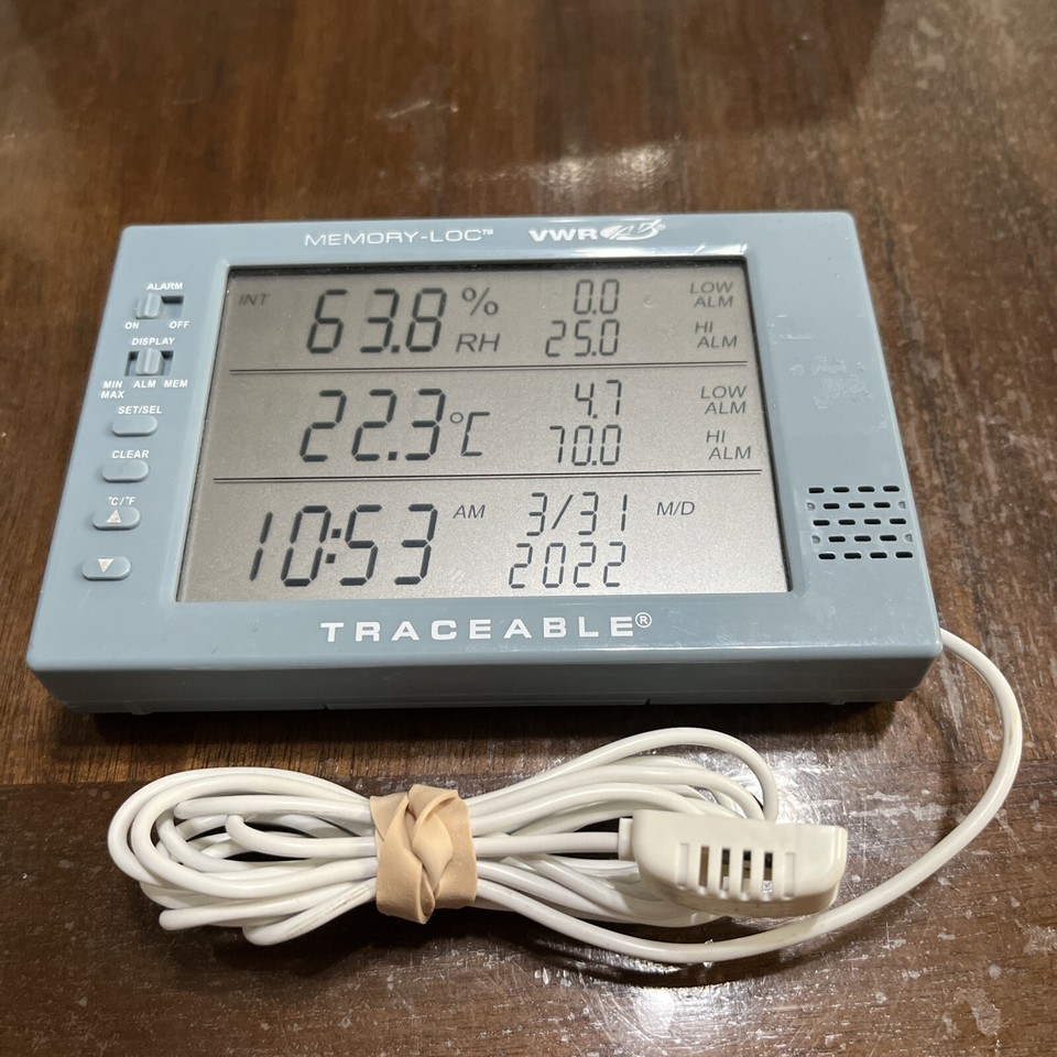 Fisher Scientific 6452 Traceable Excursion-Trac Datalogging Hygrometer ...