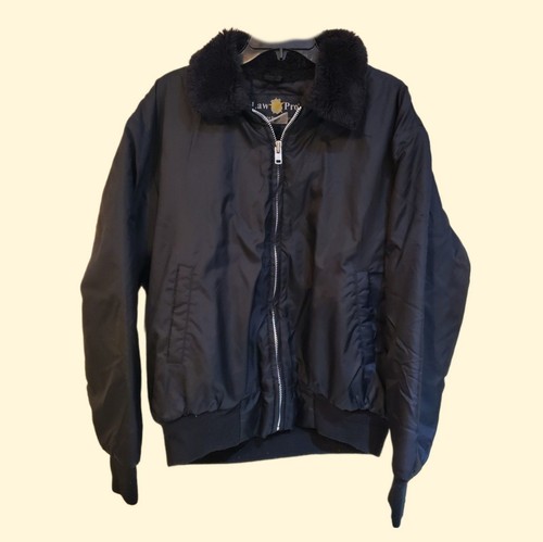 80s Streetwear Indie Sleaze Black Cop Bomber Jacket | eBay