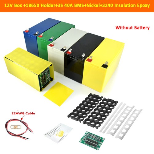 18650 12V 3S 7P Li-ion Battery Case +Holder+40A BMS+Nickel+3240 ...
