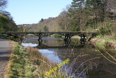 Photo 6x4 Bridge on Dundas Loch Kirkliston The bridge spans the loch ...