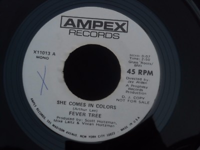 ZZ4 AMPEX 11013 DJ COPY FEVER TREE SHE COMES IN COLORS JOHN TUTTLE ROB ...