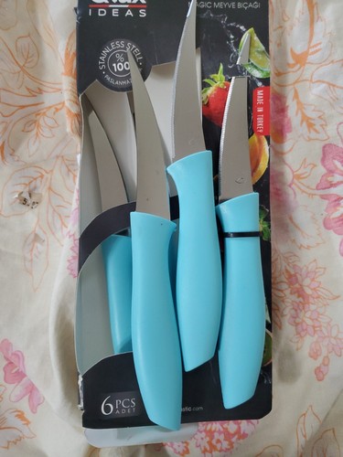 5 Lot Qlux Ideas Magic Fruit Knife Blue Handle | eBay