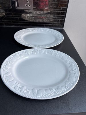 BHS Lincoln Tableware Pottery Oval Steak Serving Plates Platters X 2 ...